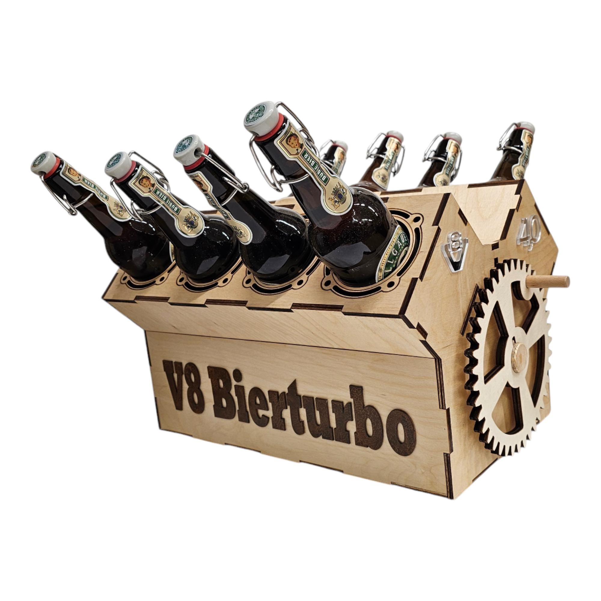 V8 Beer Engine With Engraving. Beer Bottle Engine, Engine, Beer ...