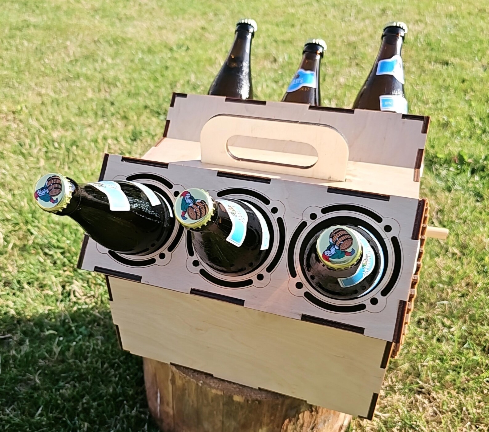 V6 Biermotor inkl. Gravur nach Angaben oder Vorlage Bierflaschenmotor ...