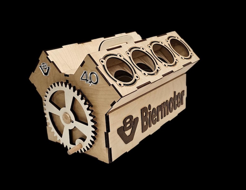 V8 Beer Engine With Engraving. Beer Bottle Engine, Engine, Beer ...