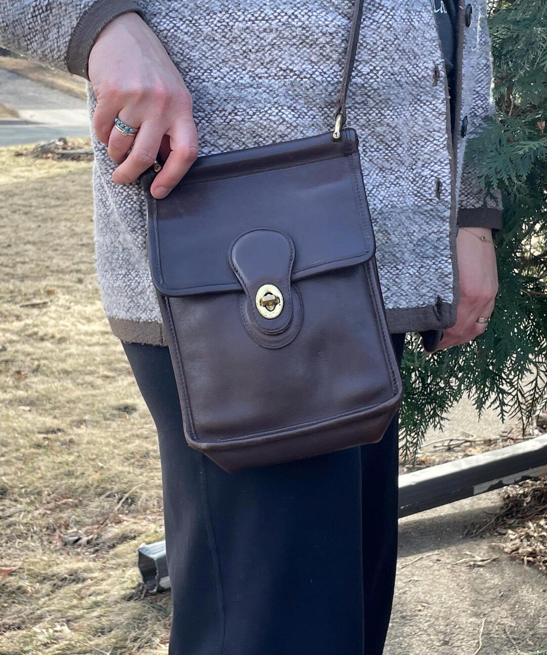 Coach Leather Murphy Crossbody Bag - 90s Era Vintage Coach - Mahogany ...