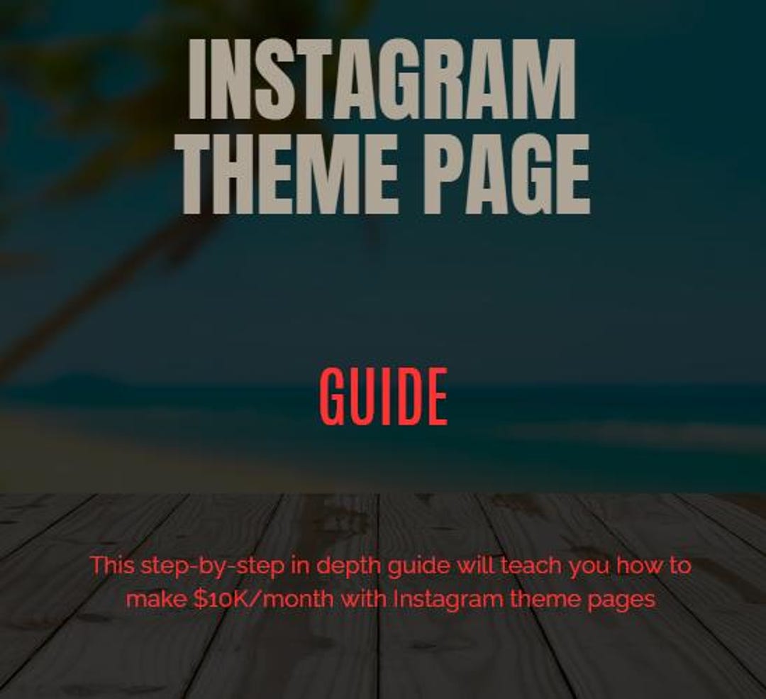 Instagram Theme Page Guide (with Resell Rights) - Etsy