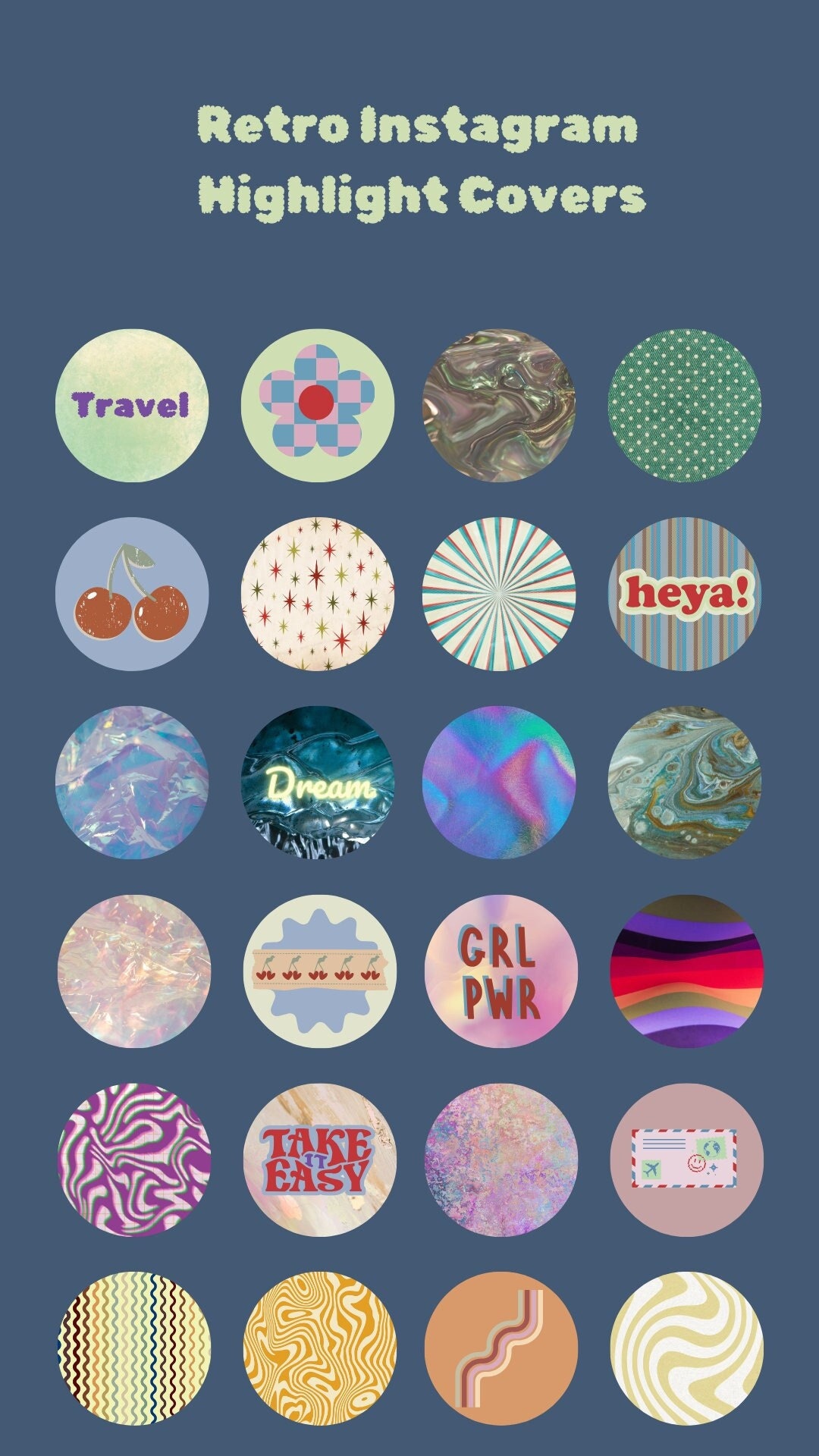 Retro Instagram Highlights Covers | Social Media Highlights Cover ...
