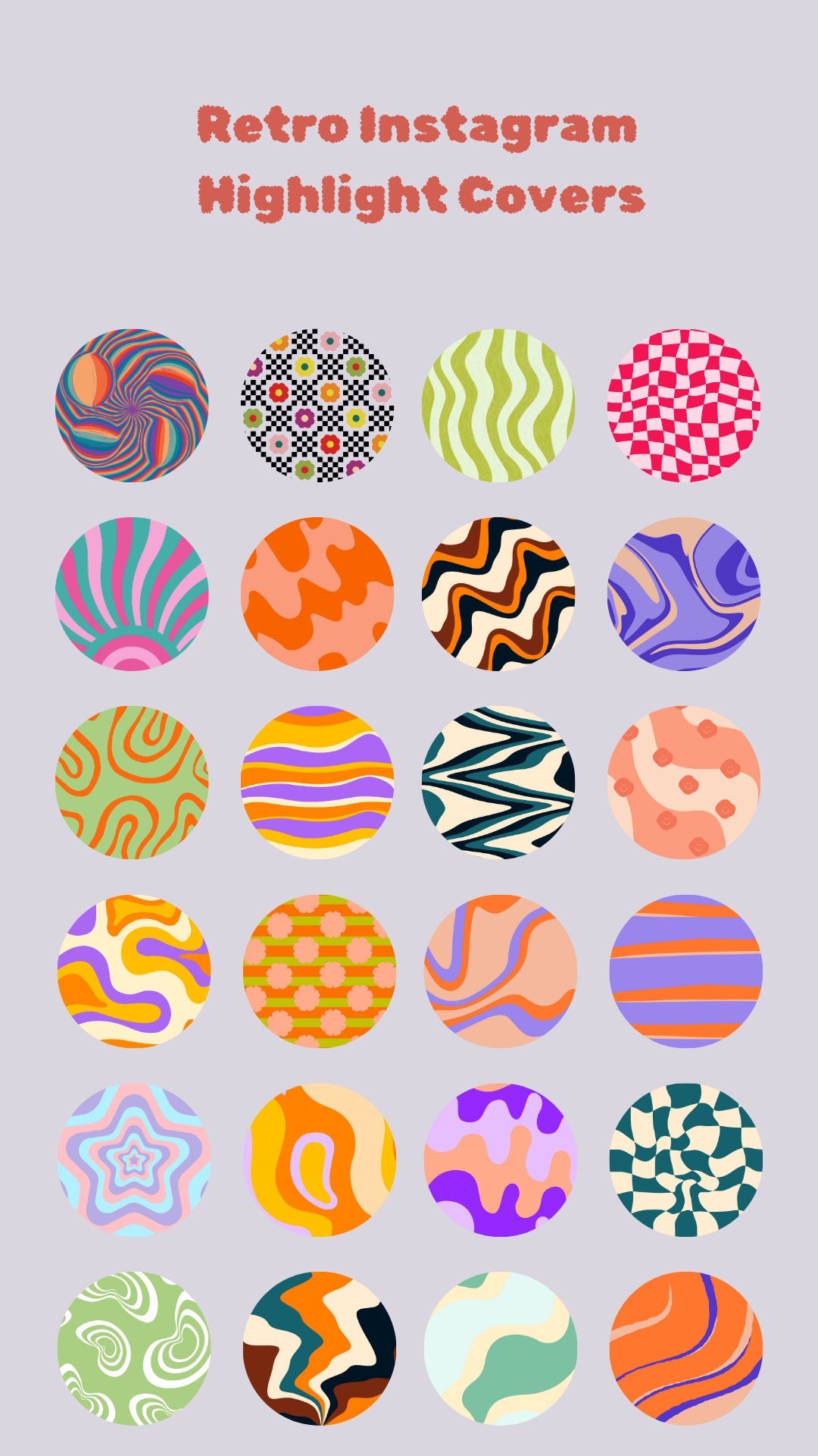 Retro Instagram Highlights Covers | Social Media Highlights Cover ...