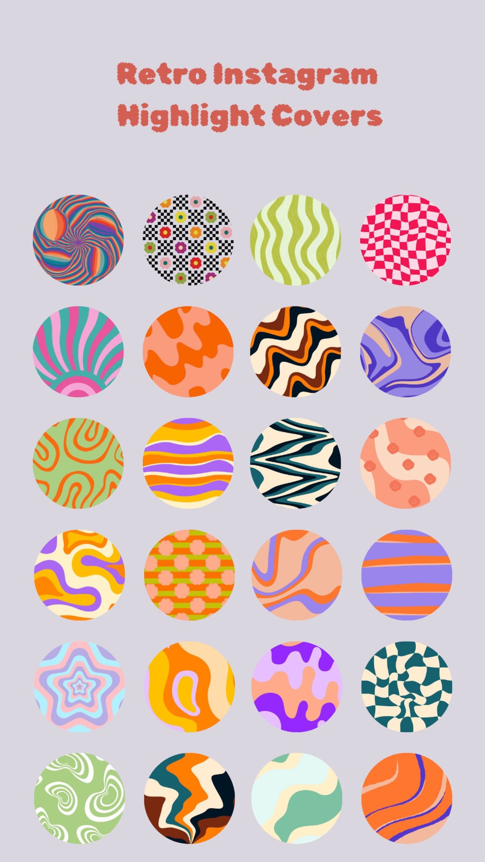 Retro Instagram Highlights Covers | Social Media Highlights Cover ...