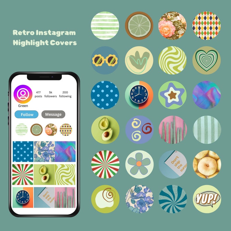 Retro Instagram Highlights Covers | Social Media Highlights Cover ...