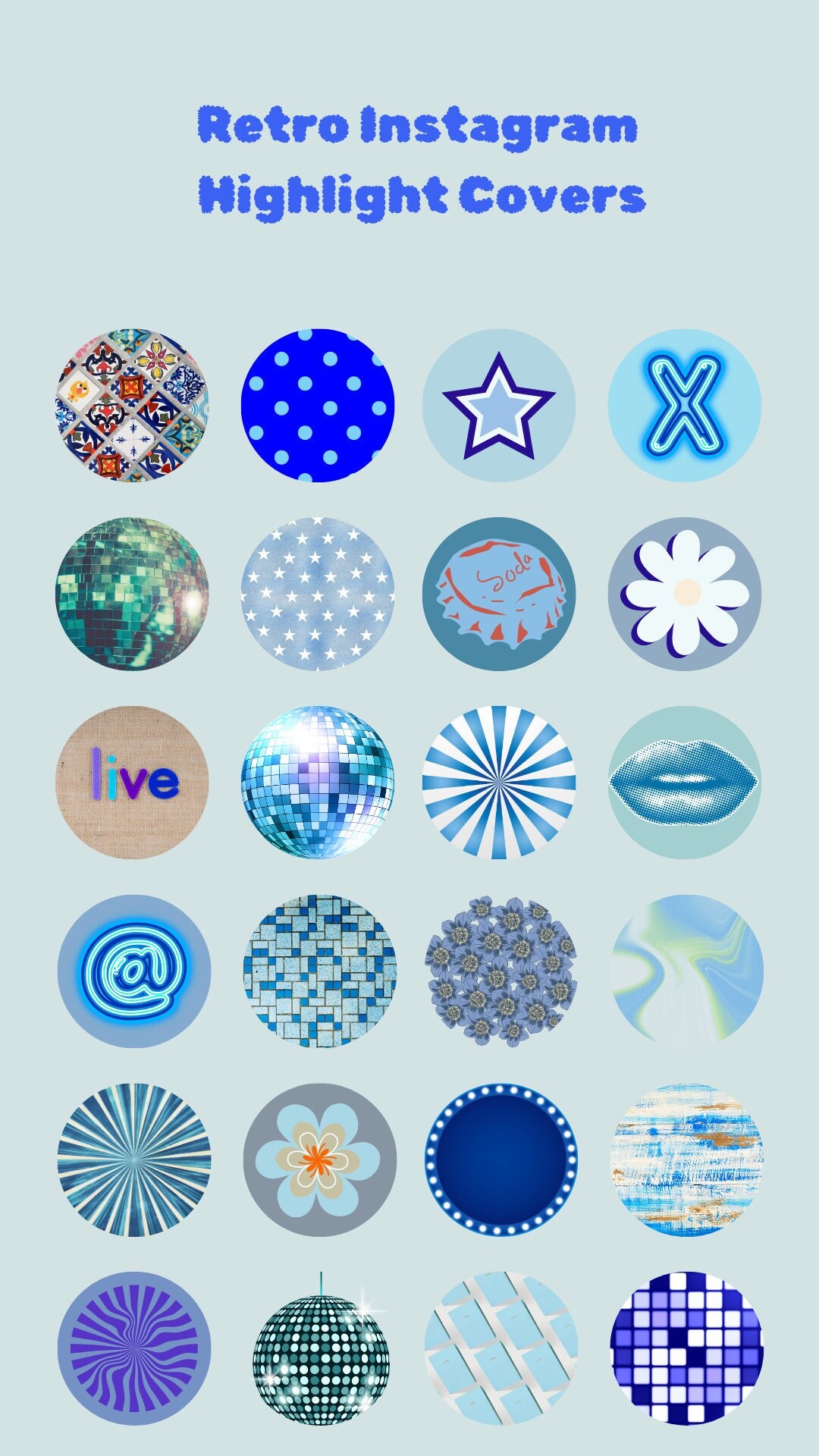 Retro Instagram Highlights Covers | Social Media Highlights Cover ...