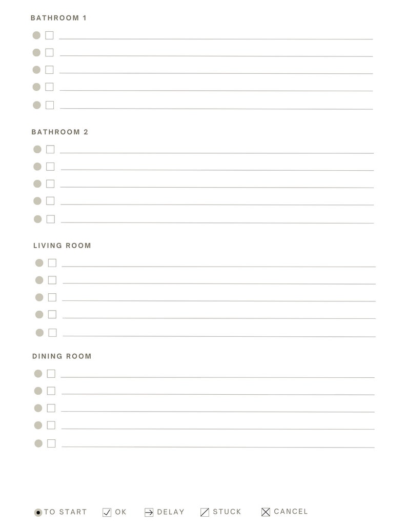 Cleaning Checklist, Printable Weekly/daily Cleaning Schedule, ADHD ...