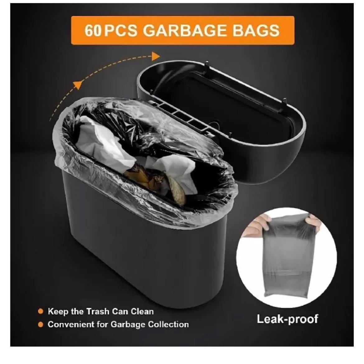 Universal Car Organizer Hanging Trash Bin Compact Square ABS Garbage ...