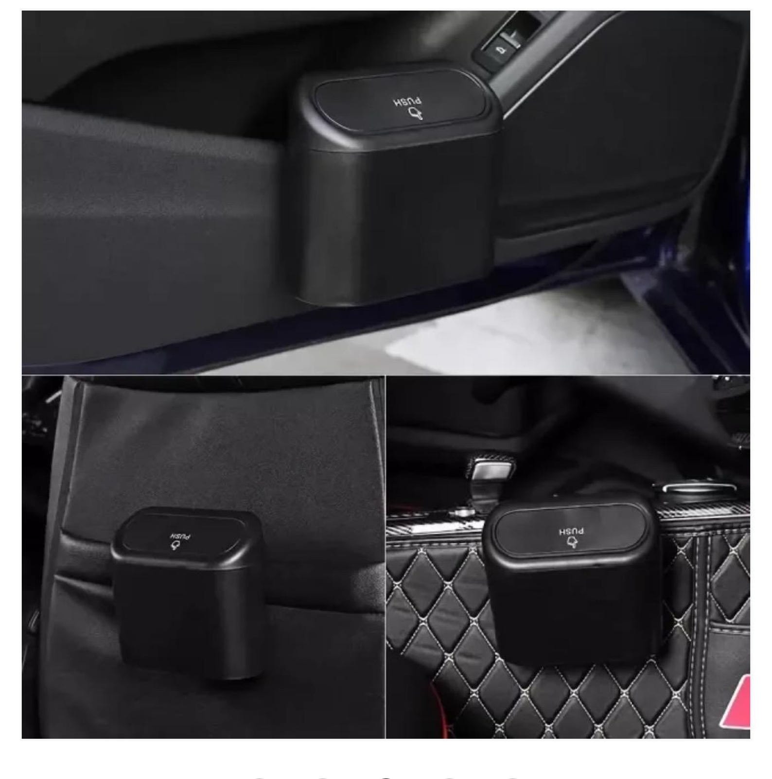 Universal Car Organizer Hanging Trash Bin Compact Square ABS Garbage ...
