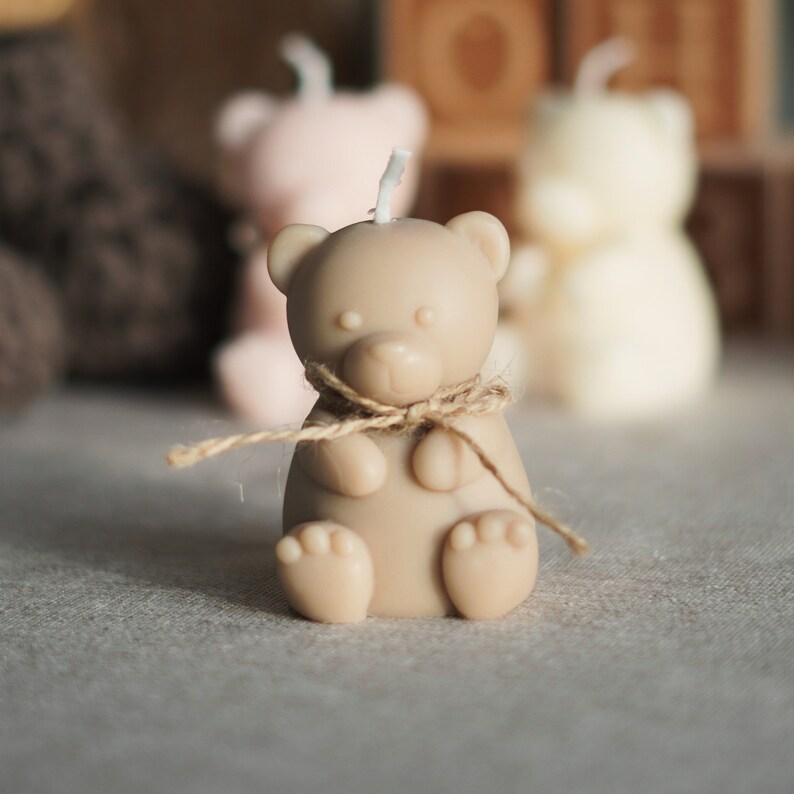 Mini Bears Candle Set for Cute Room Decor, Cute Handmade Candle Favors ...