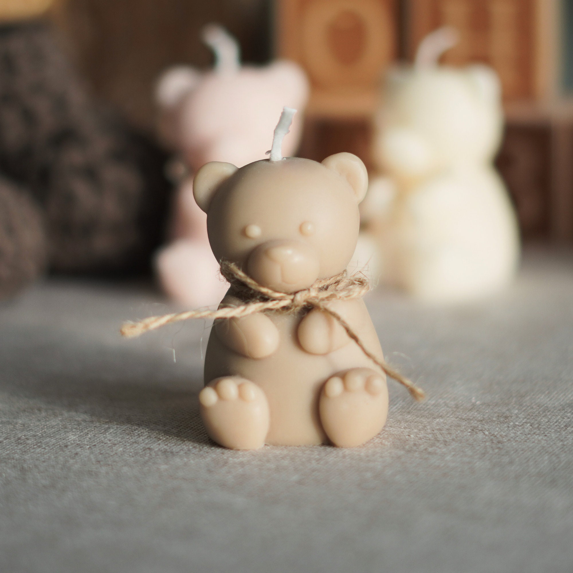 Mini Bears Candle Set for Cute Room Decor, Cute Handmade Candle Favors, Mom to Be Gift ...