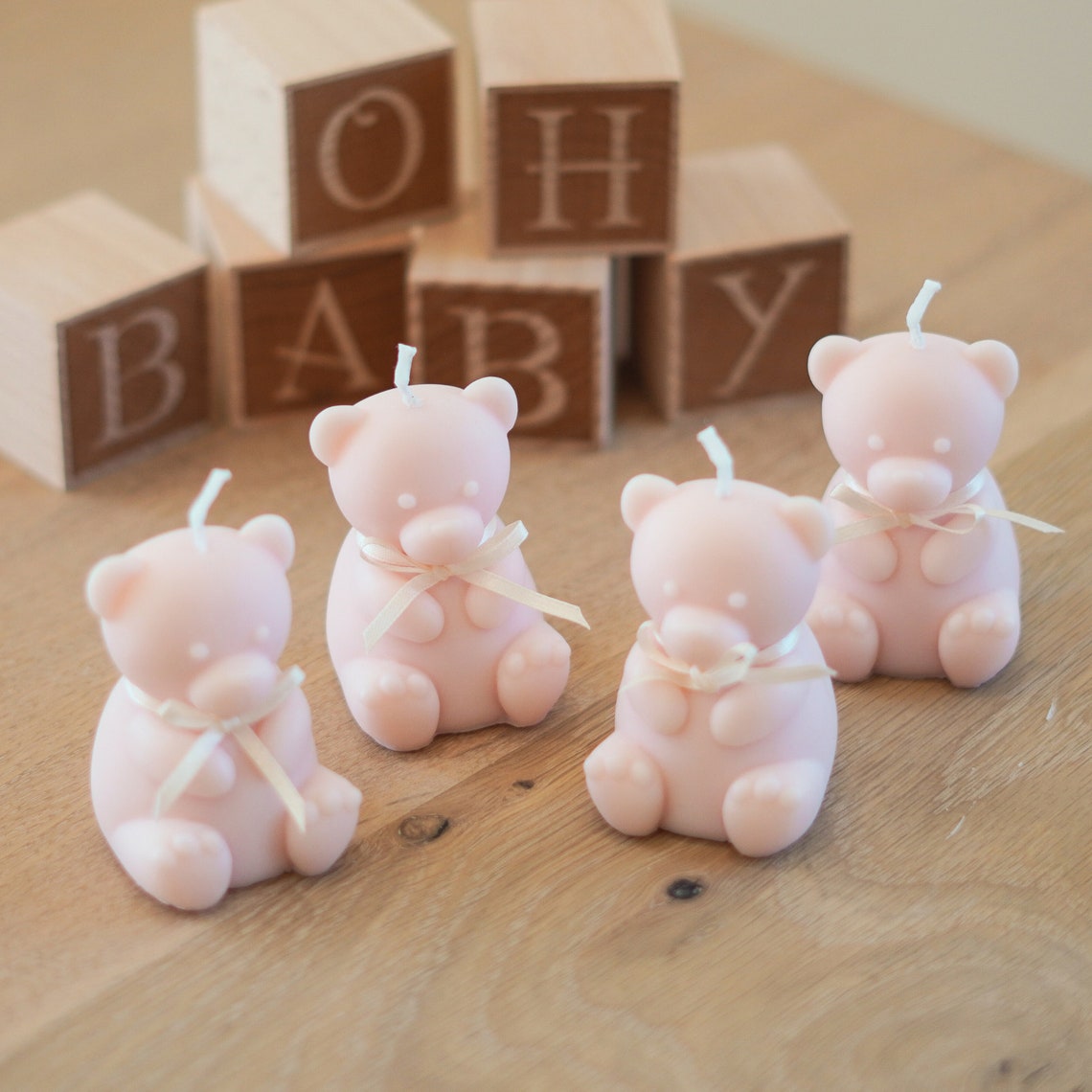 Mini Bears Candle Set for Cute Room Decor, Cute Handmade Candle Favors, Mom to Be Gift ...