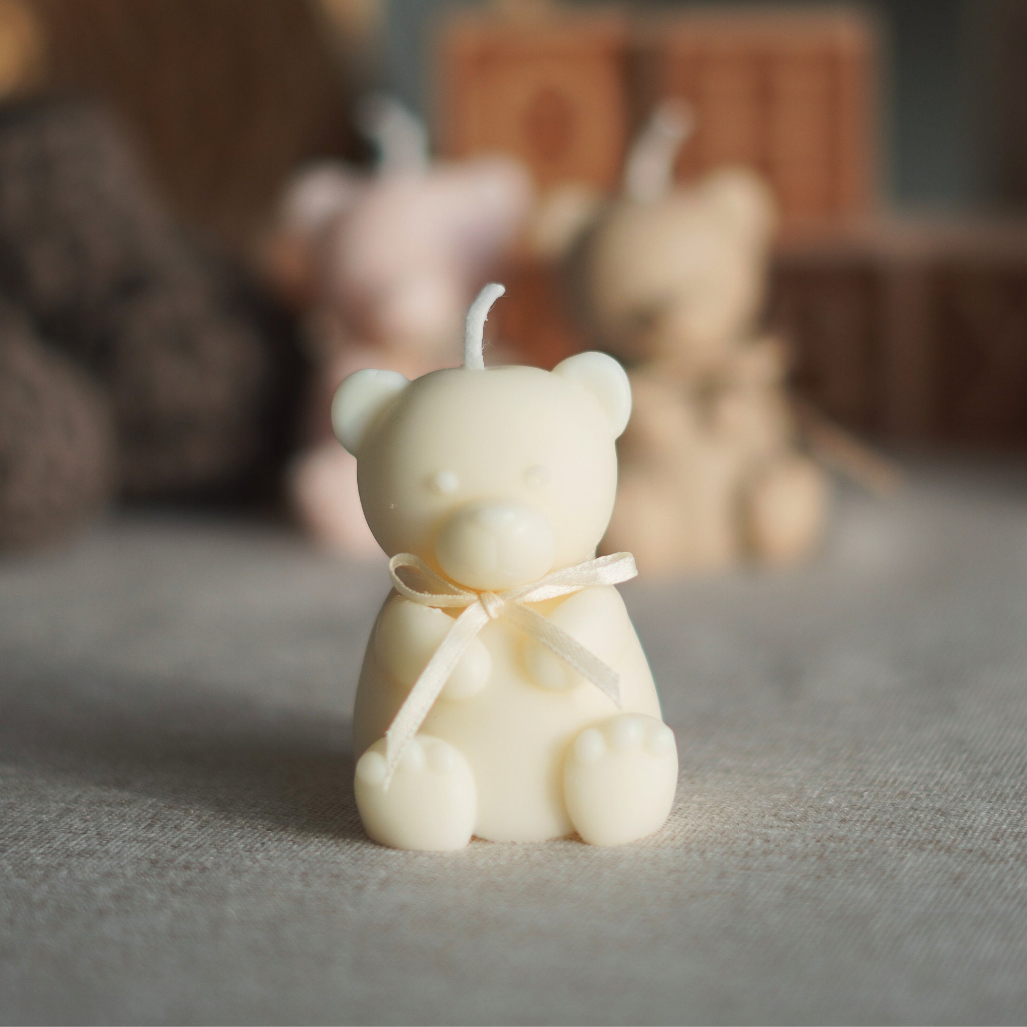 Mini Bears Candle Set for Cute Room Decor, Cute Handmade Candle Favors, Mom to Be Gift ...