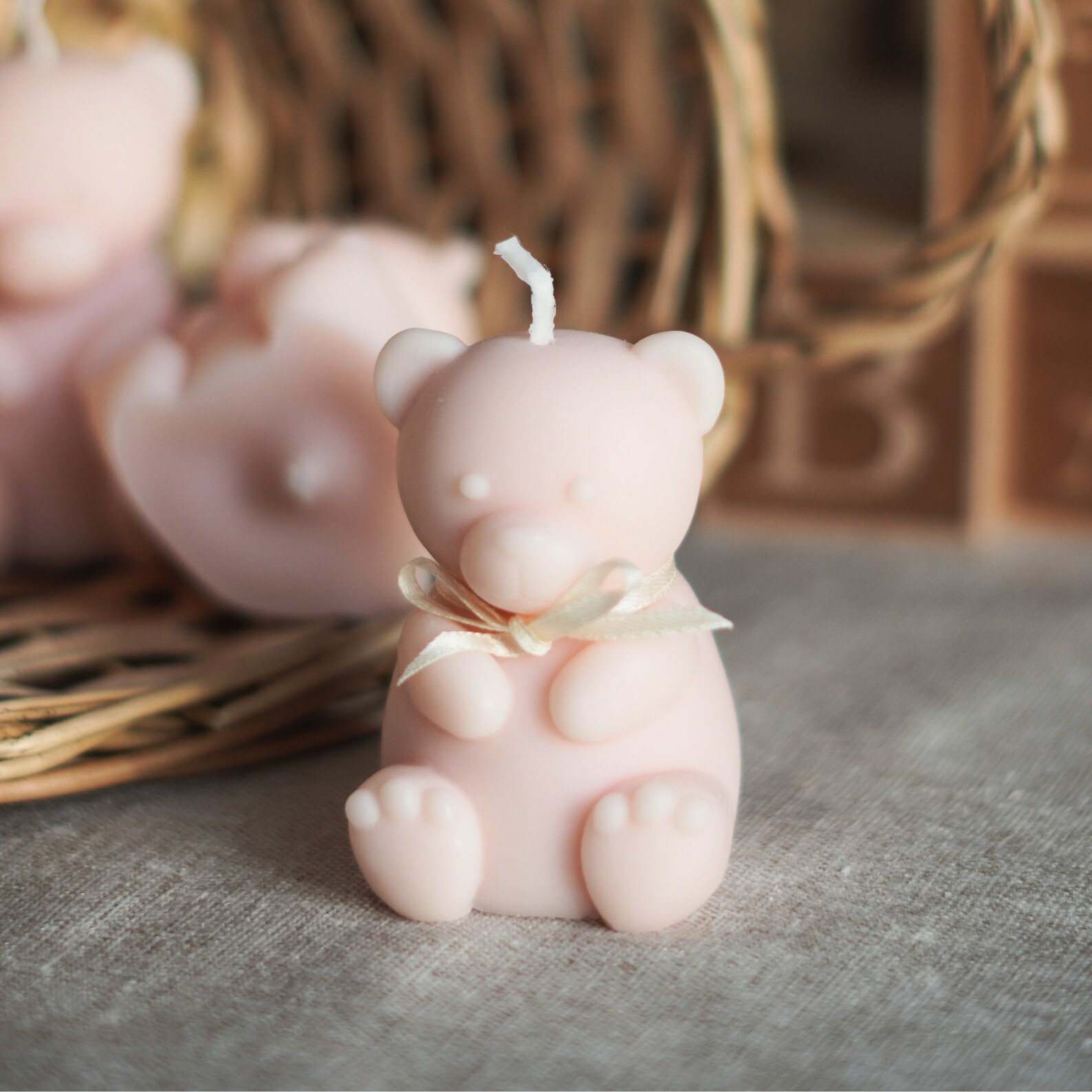 Mini Bears Candle Set for Cute Room Decor, Cute Handmade Candle Favors, Mom to Be Gift ...