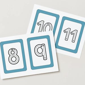 Printable Traceable Numbers Flashcards for Kids | Reusable Tracing ...