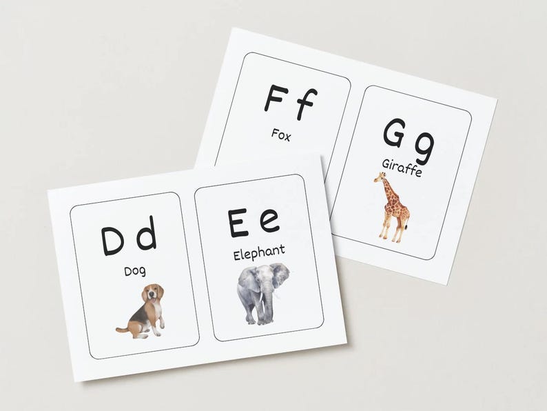 Printable Alphabet Flashcards for Kids | Upper & Lower Case With ...