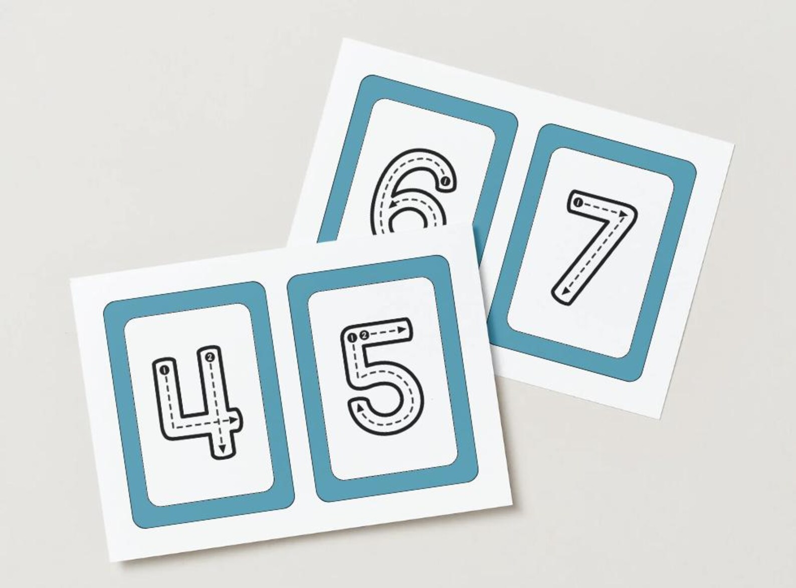 Printable Traceable Numbers Flashcards for Kids | Reusable Tracing ...