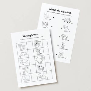 Printable Alphabet Activity Book - Tracing, Writing & Matching ...