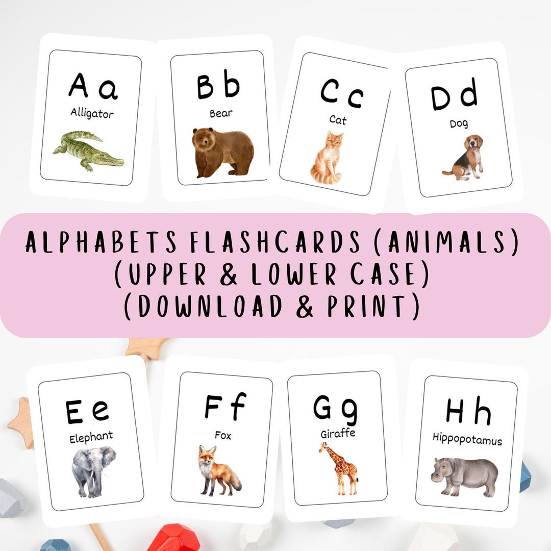 Printable Alphabet Flashcards for Kids | Upper & Lower Case With ...