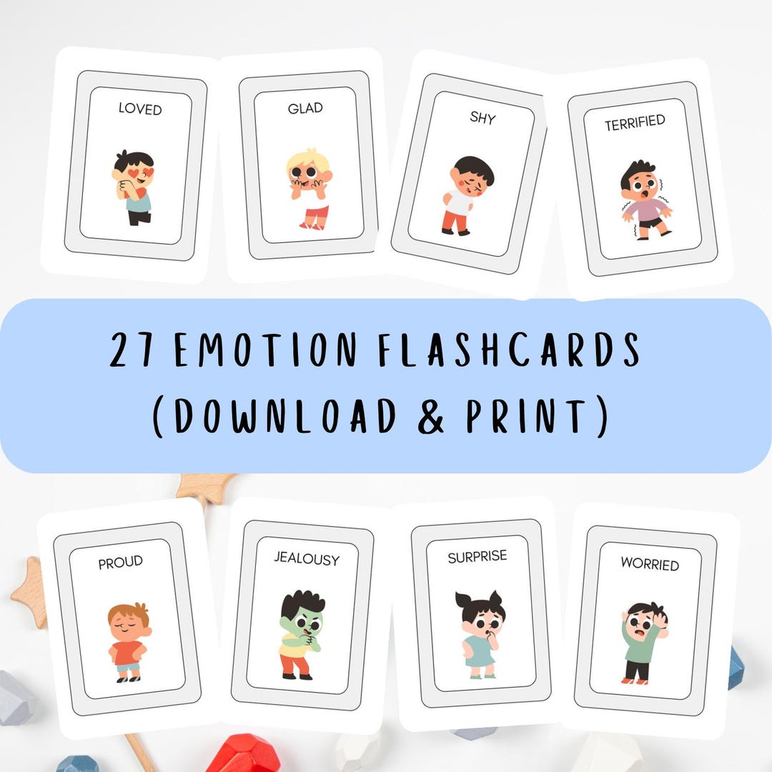 Emotions Flashcards for Kids: Social-emotional Learning (digital ...