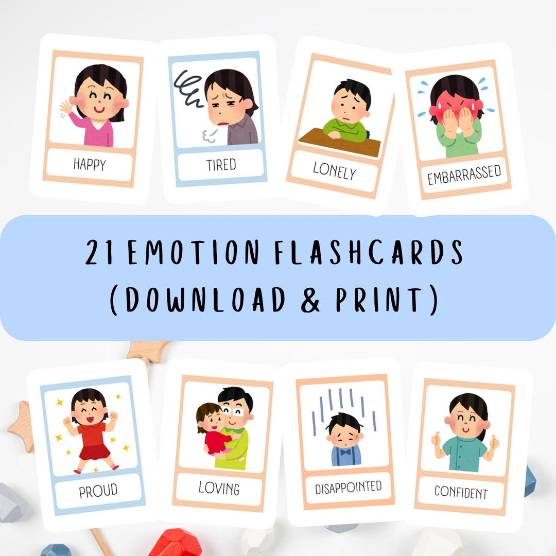 Emotions Flashcards | Feelings Flashcards | Printable Flashcards for ...