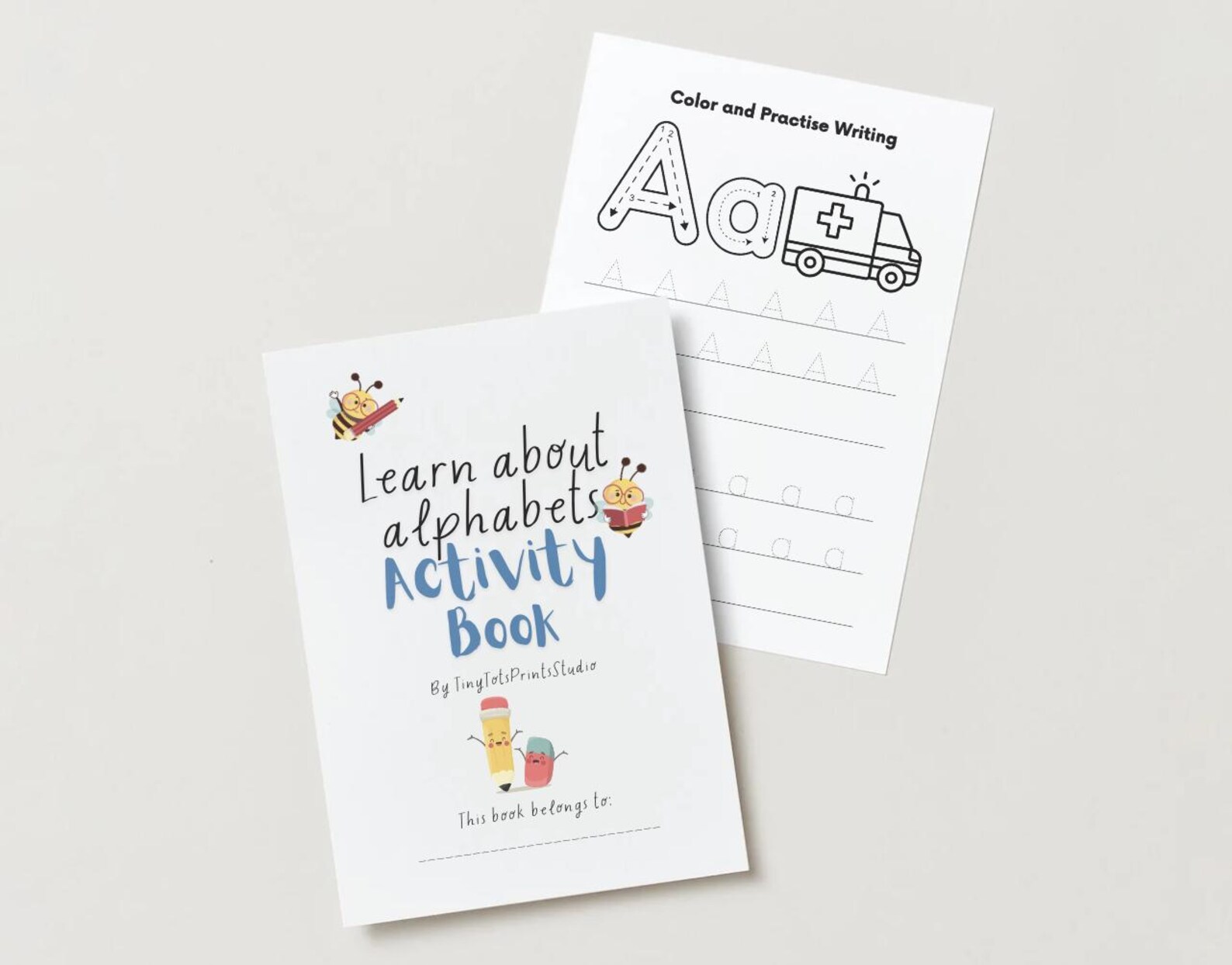 Printable Alphabet Activity Book - Tracing, Writing & Matching ...