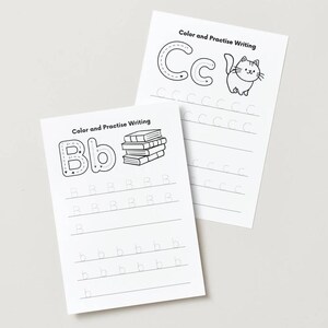 Printable Alphabet Activity Book - Tracing, Writing & Matching ...