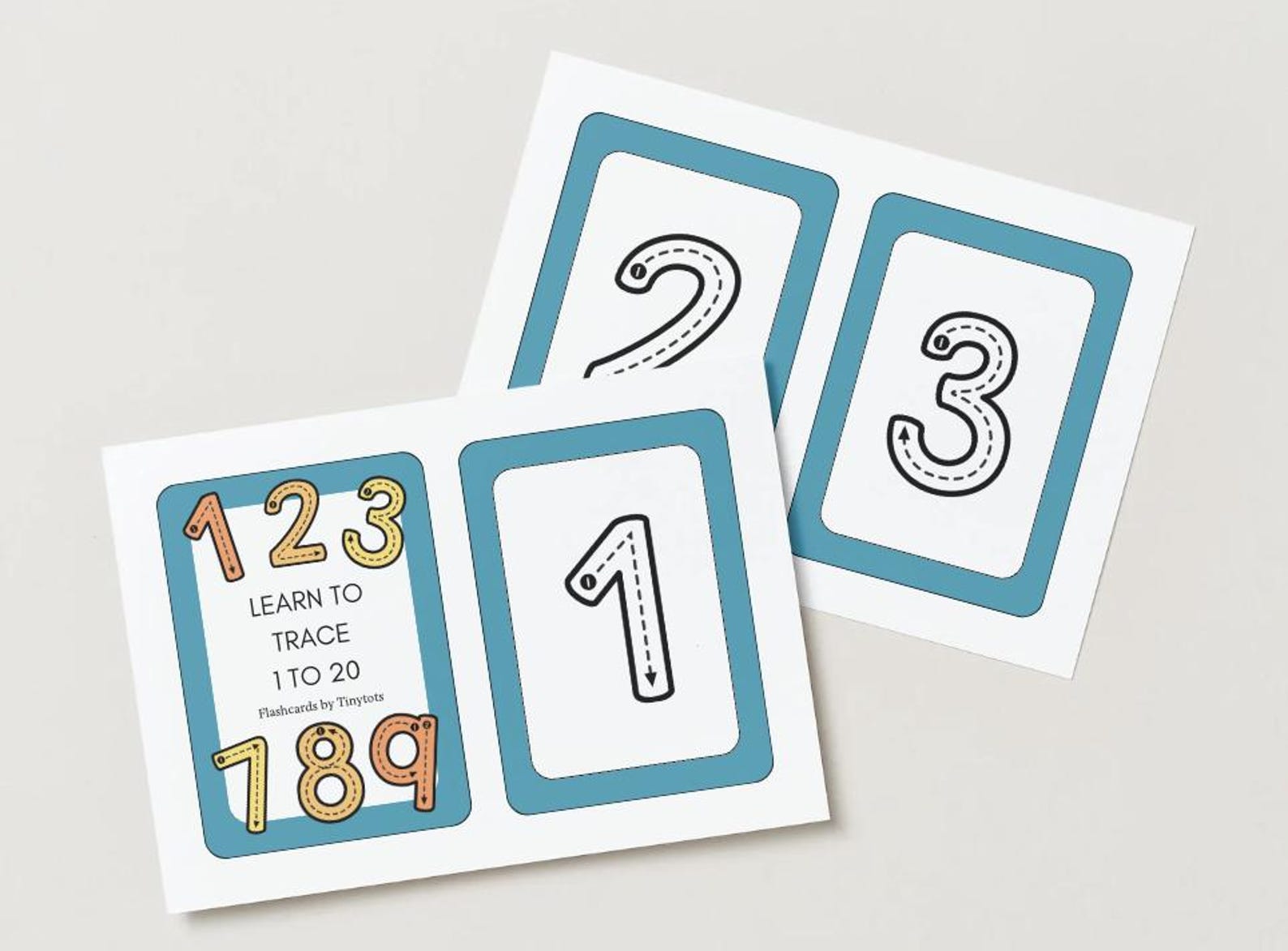 Printable Traceable Numbers Flashcards for Kids | Reusable Tracing ...