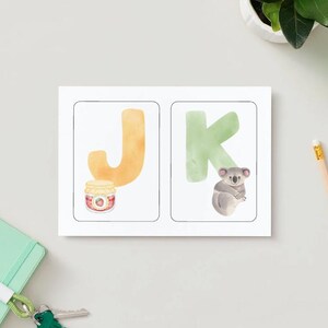 Watercolor Alphabet Flashcards for Kids | Printable ABC Learning Cards ...