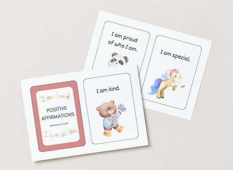 Printable Positive Affirmations Flashcards for Kids | 29 Motivational ...