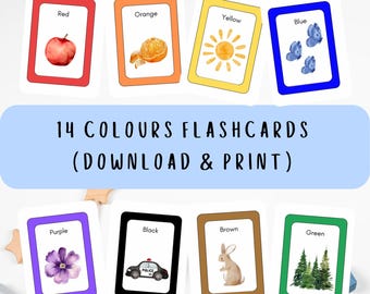 Color Flashcards, Digital Download - Etsy