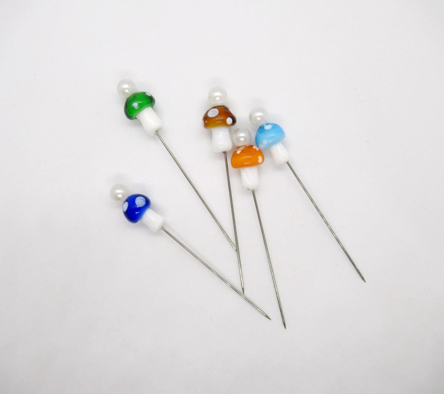 Decorative Beaded Pins With Felt Booklet Storage - Fancy Straight Pins ...
