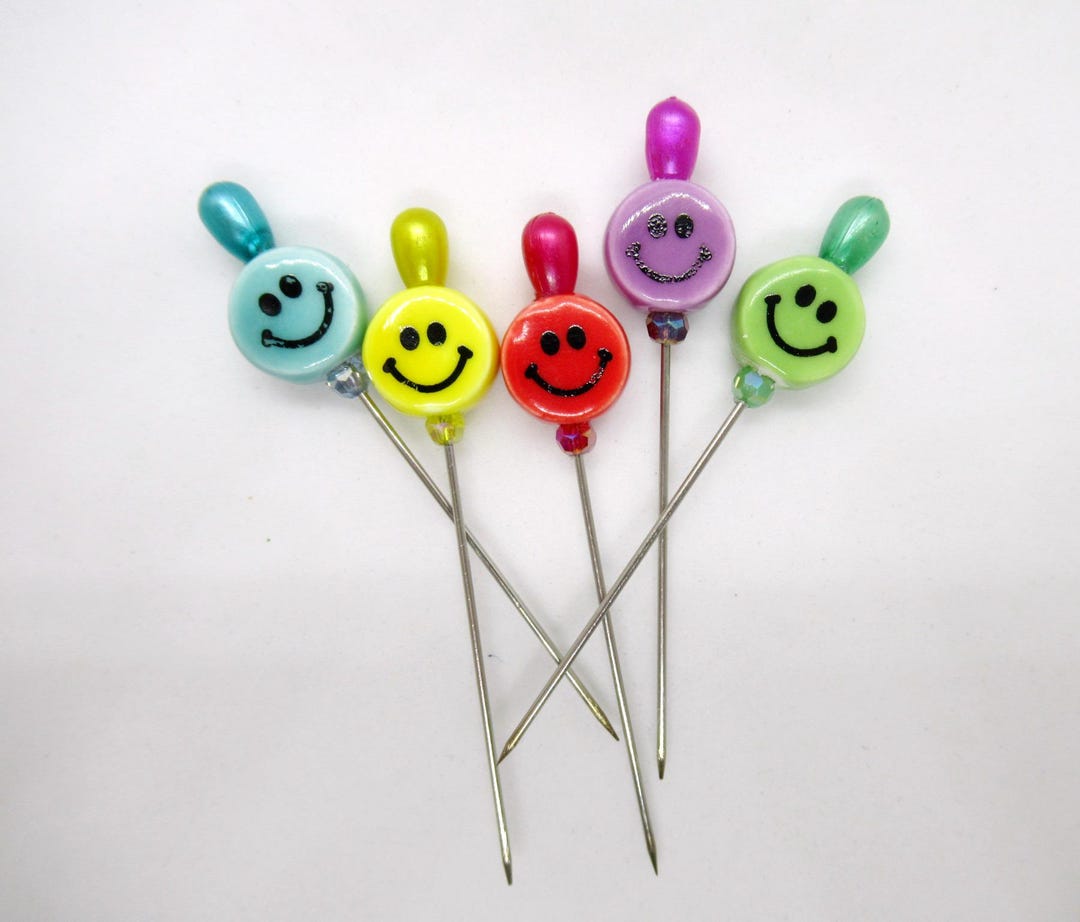 Decorative Beaded Pins With Felt Booklet Storage - Fancy Straight Pins ...