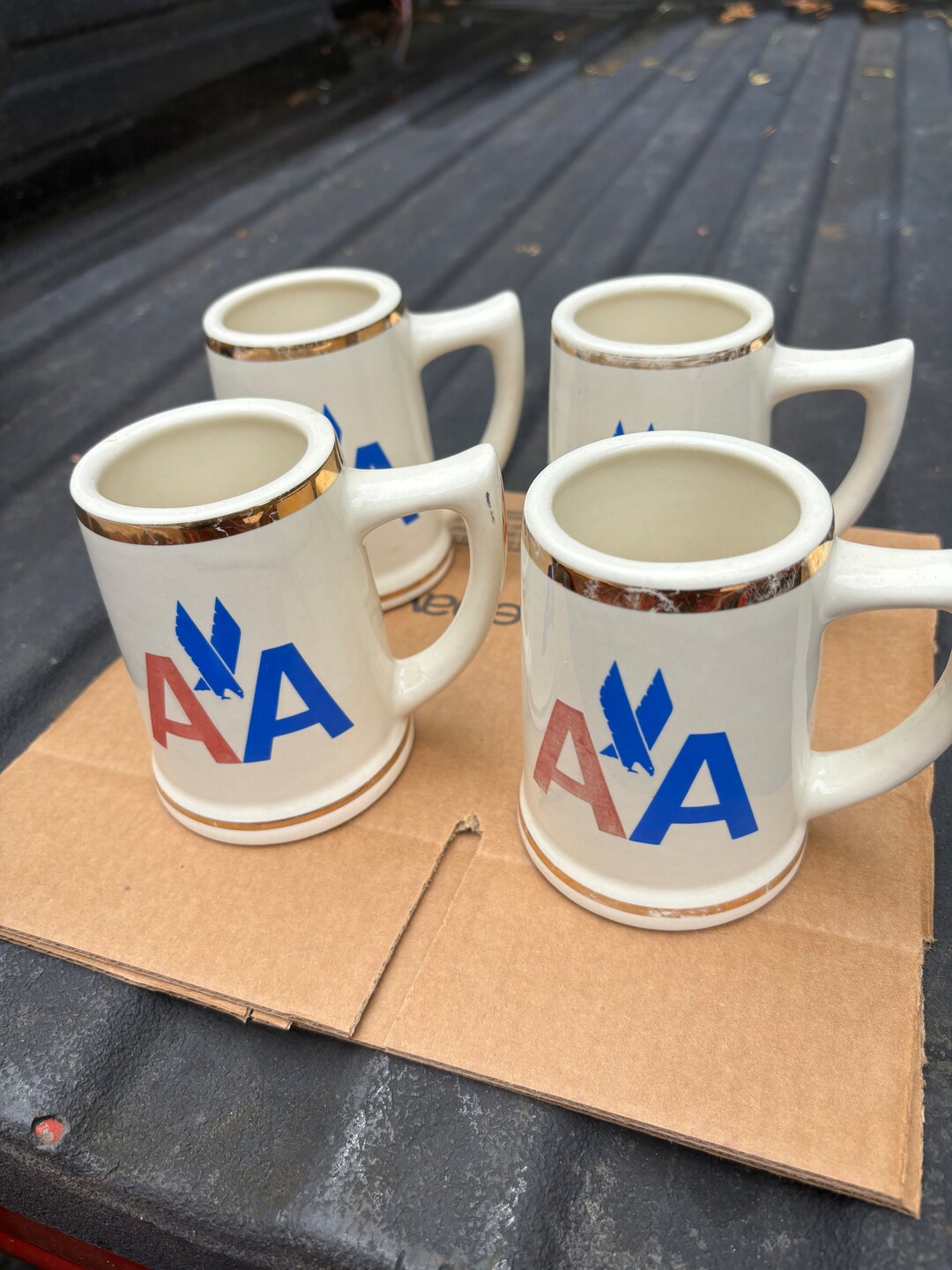 4 Vintage American Airlines Coffee Mugs - Etsy