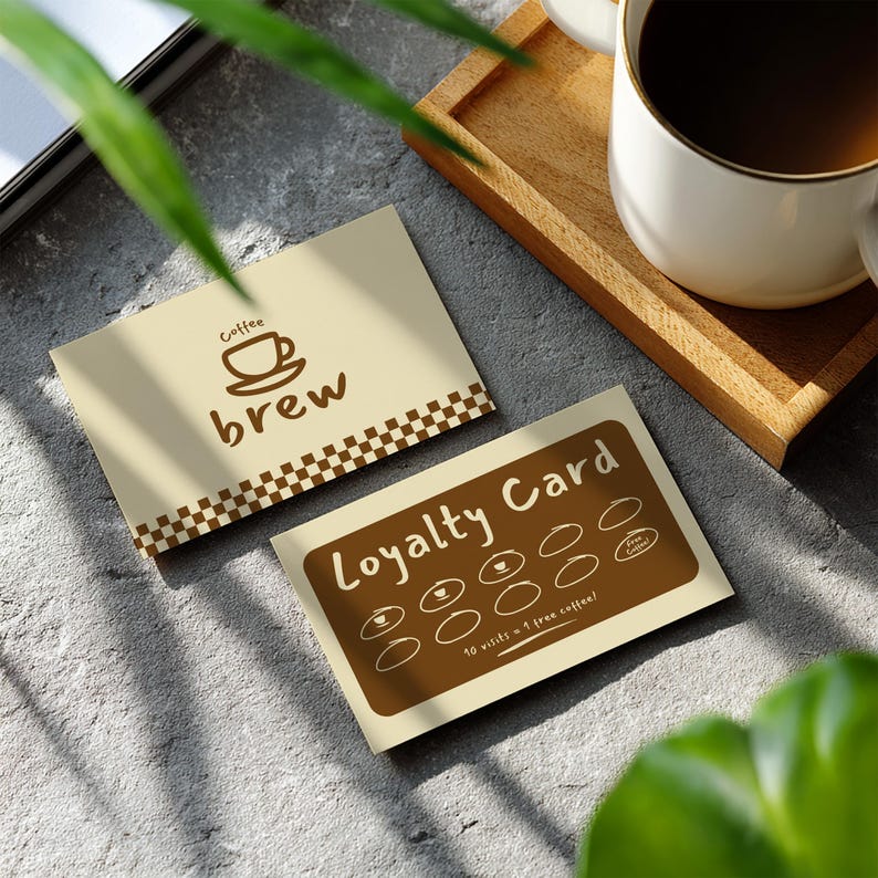 Coffee Shop Punch Cards, Loyalty Cards for Coffee, Custom Punch Cards ...