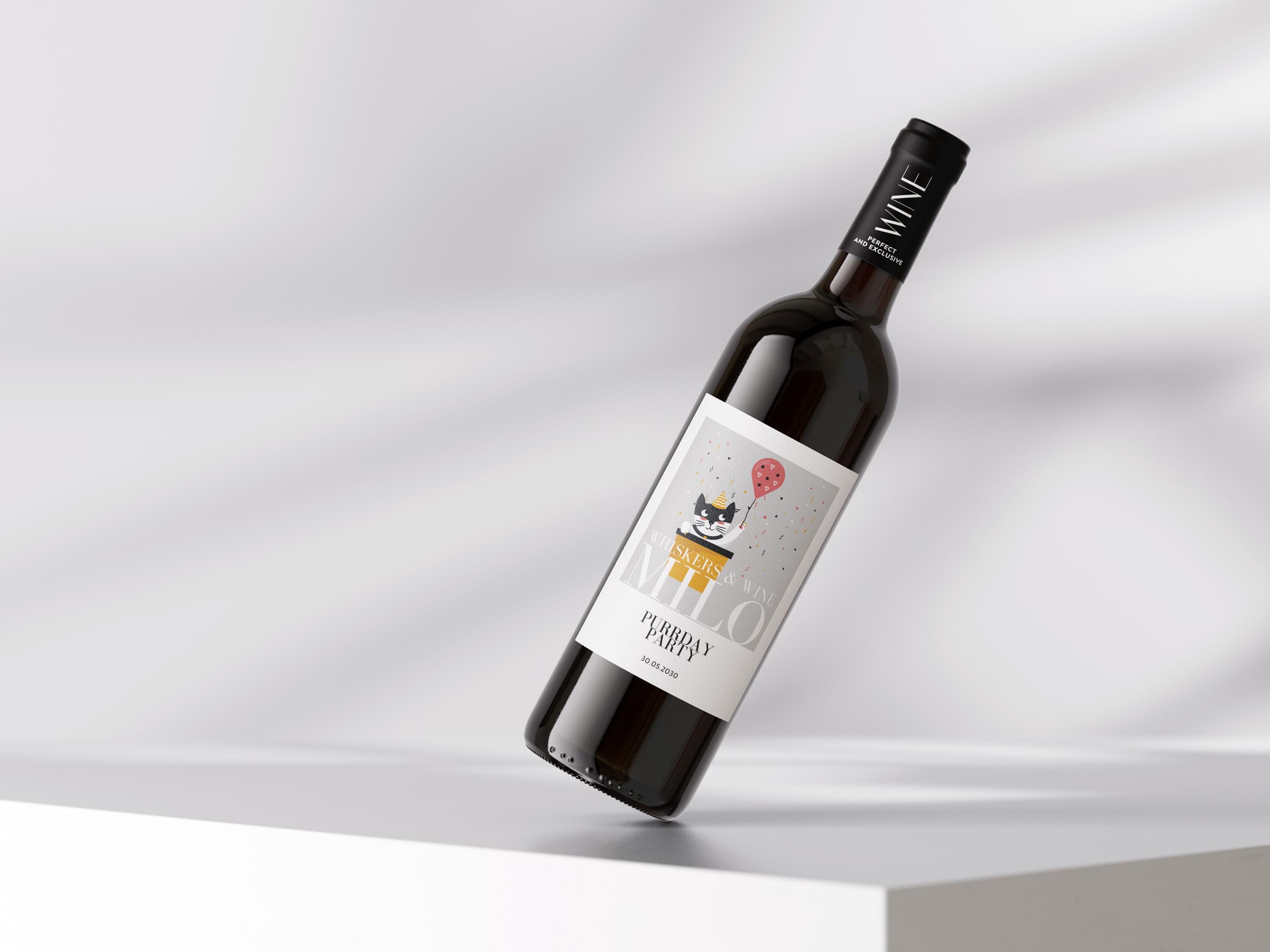 Editable Pet Wine Label Canva Template – Funny Dog & Cat Printable Wine ...