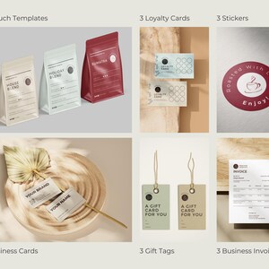 Minimal Red Coffee Branding Kit – Holiday Edition, 3 Pouch Labels ...