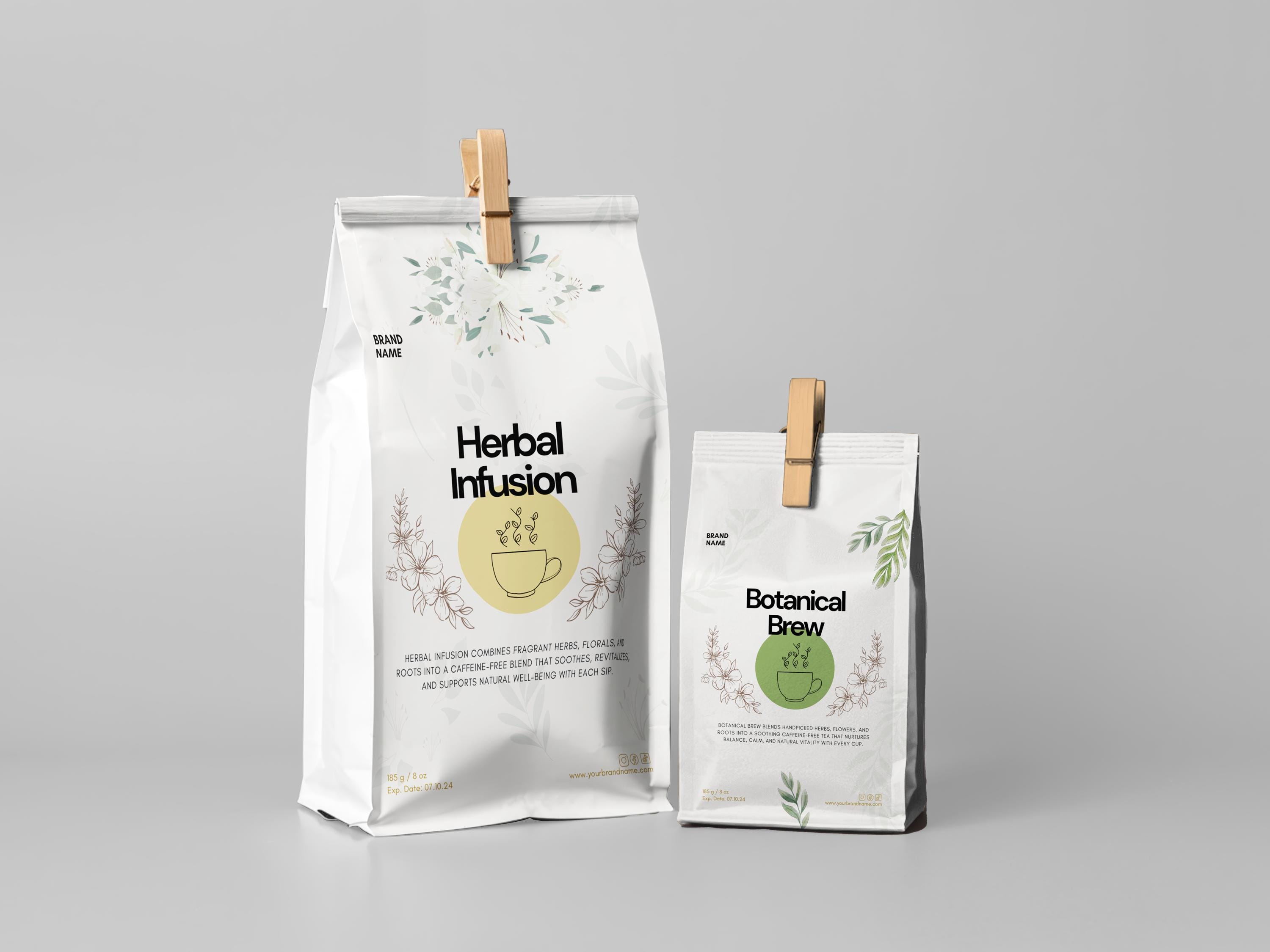 Printable Tea Bag Labels Canva – Custom Tea Packaging Templates for ...