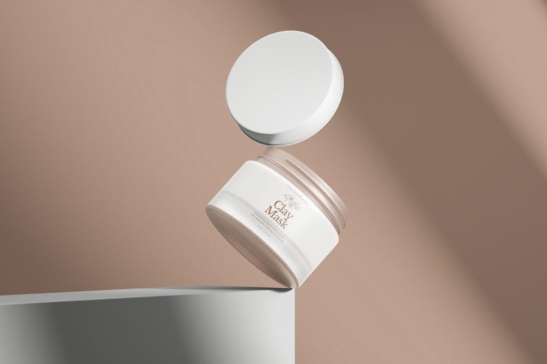 Skincare Jar Wrap Label Template Canva | Botanical Line Art Labels (3 ...