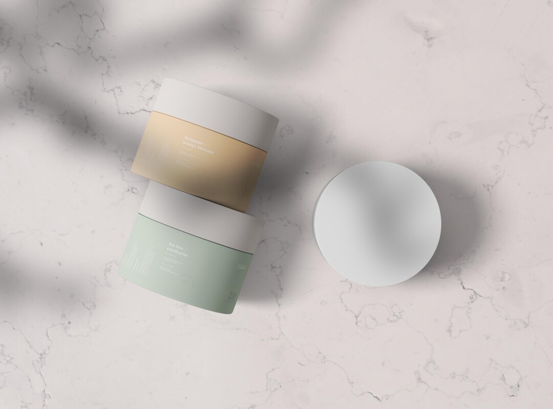 Apothecary Salve Jar Wrap Label Canva | Earthy Pastel Skincare Label ...