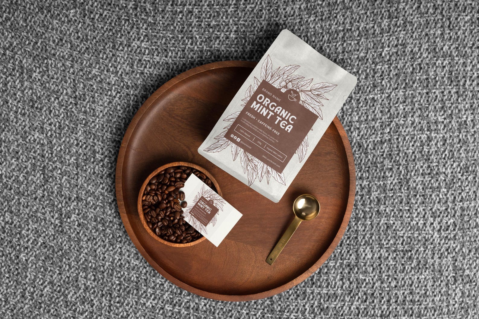 4 Rustic Tea Label Template Canva | Editable Tea Pouch Labels | Kraft ...