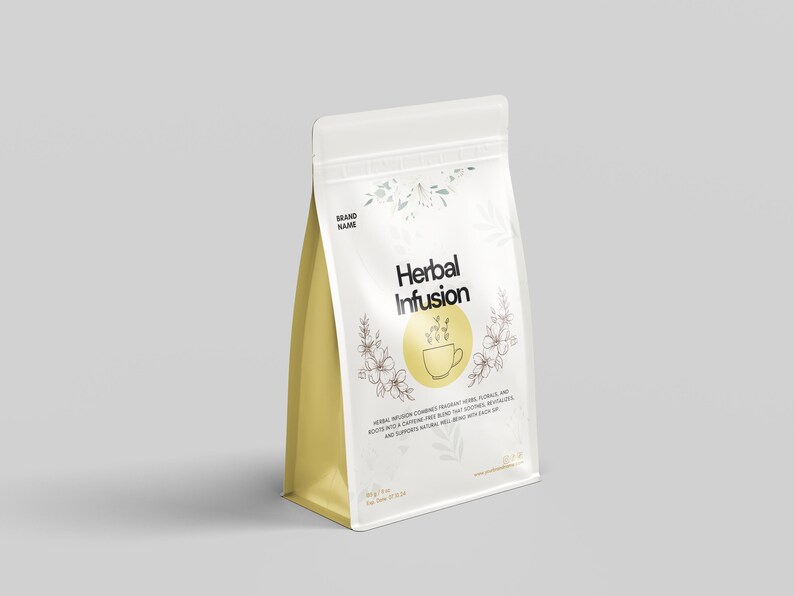 Printable Tea Bag Labels Canva – Custom Tea Packaging Templates for ...
