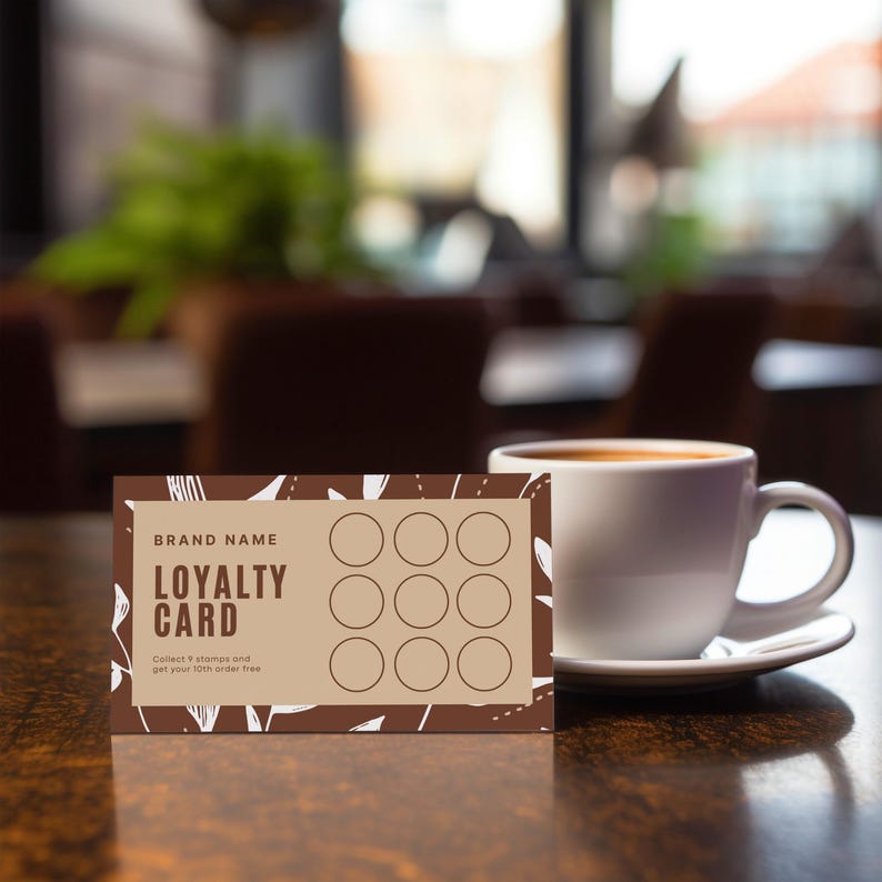 Printable Punch Card Canva Template, 5 Colors, Coffee Loyalty Card ...