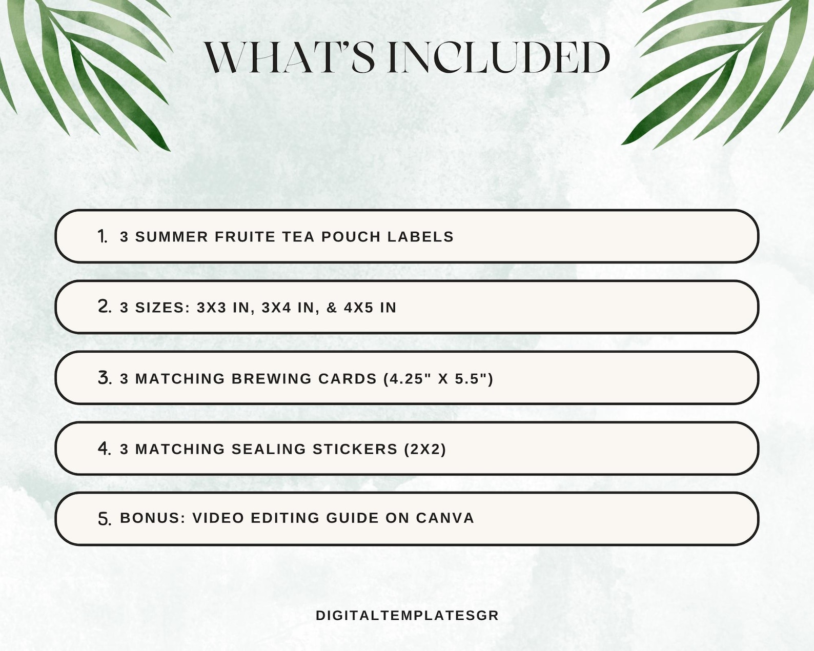 Summer Tea Gift Packaging Kit Canva | Fruit Tea Pouch Labels, Brewing ...