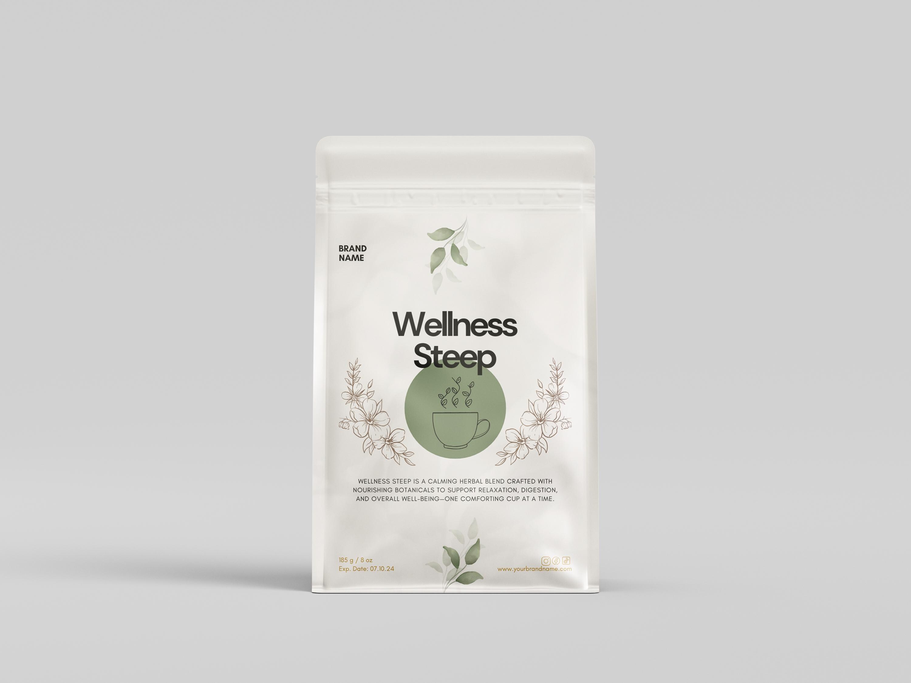 Printable Tea Bag Labels Canva – Custom Tea Packaging Templates for ...