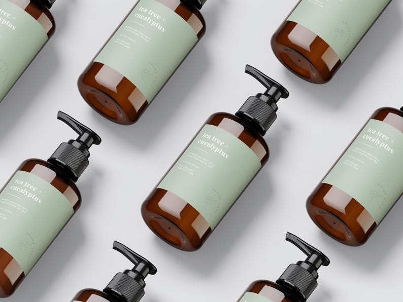 25 Custom Canva Bottle Labels With QR Code | Editable Shampoo, Lotion ...