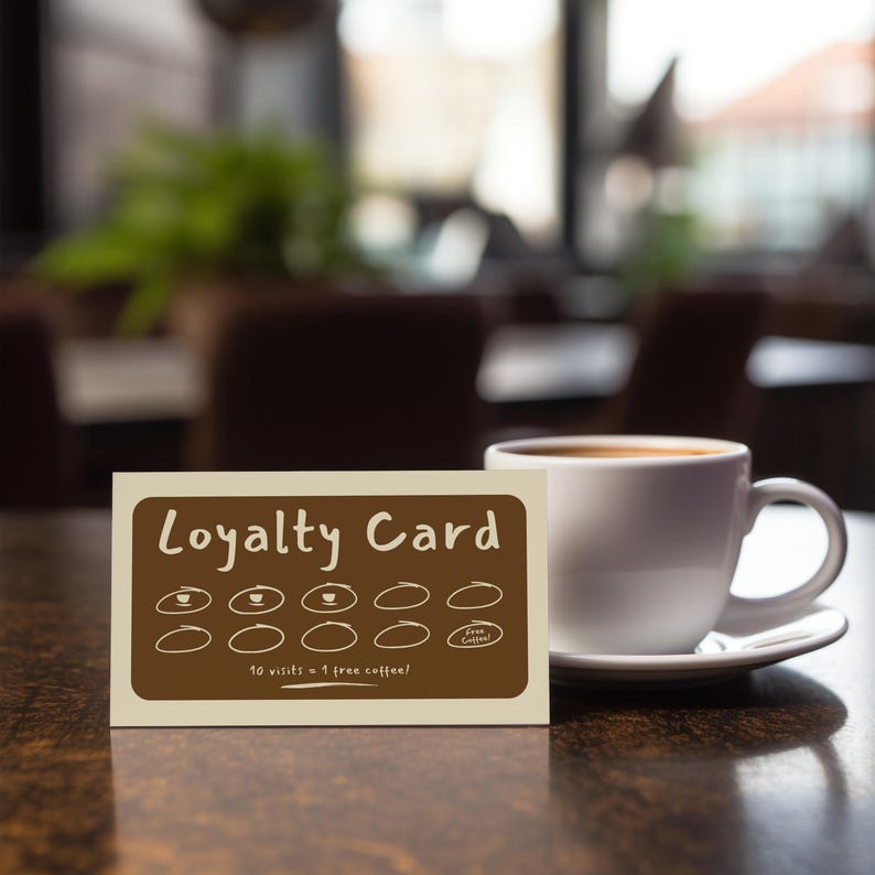 Coffee Shop Punch Cards, Loyalty Cards for Coffee, Custom Punch Cards ...