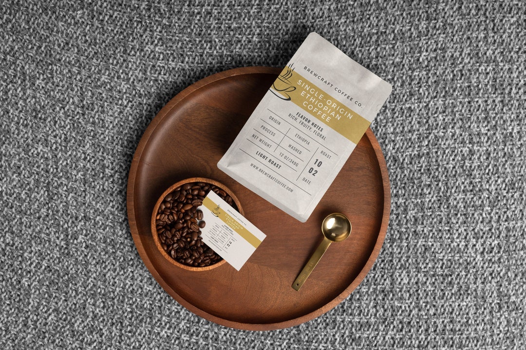 Modern Coffee Pouch Label Kit | 3 Editable Canva Templates (3 Sizes ...