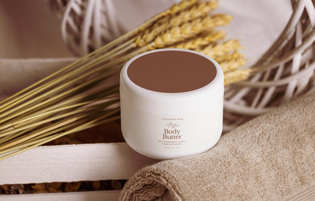 Skincare Jar Wrap Label Template Canva | Botanical Line Art Labels (3 ...