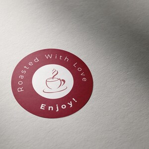 Minimal Red Coffee Branding Kit – Holiday Edition, 3 Pouch Labels ...